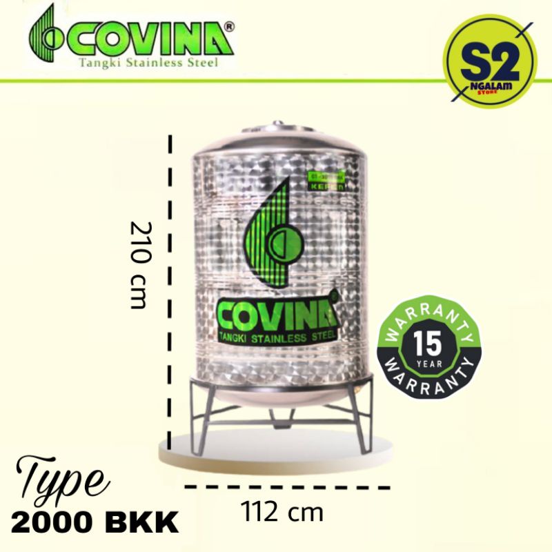Jual Tandon Air /Toren Air /Tangki Air - COVINA STAINLESS BKK 2000 ...