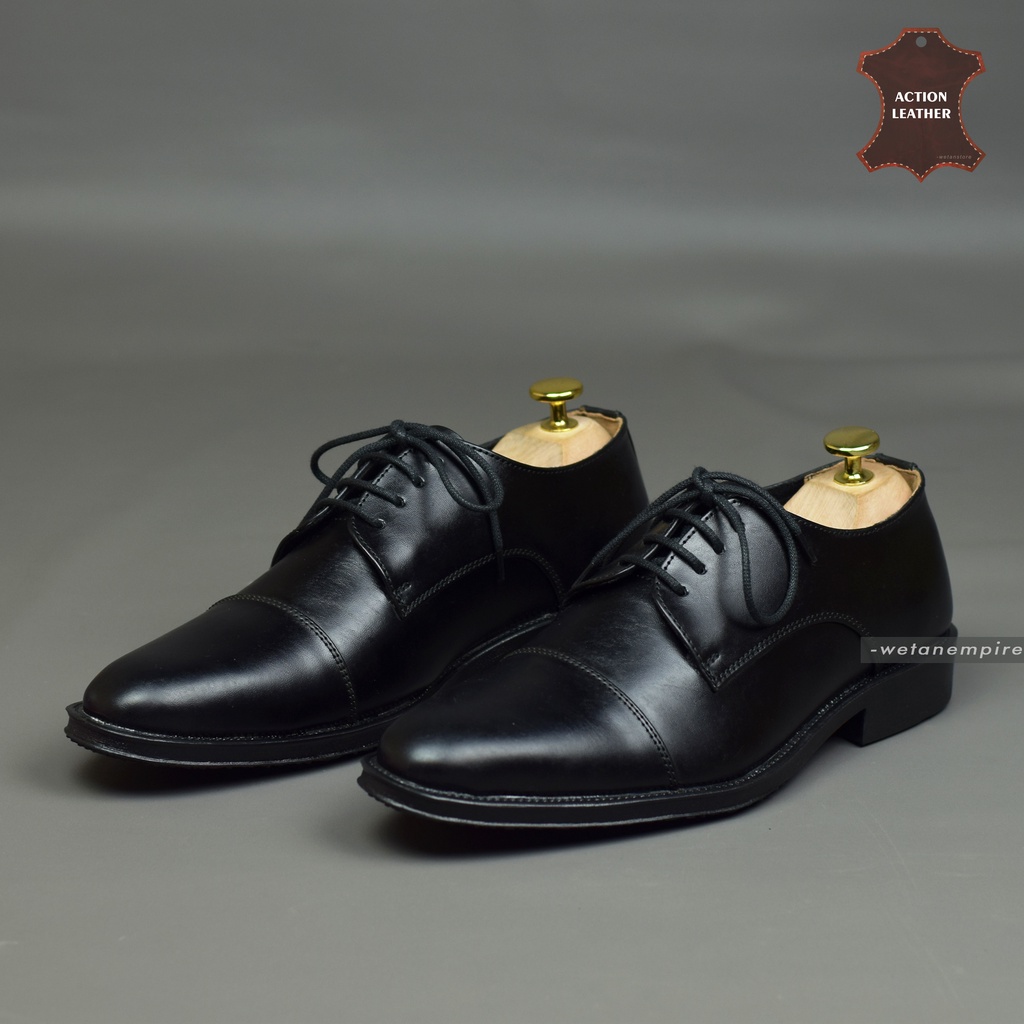 Jual Sepatu Pantofel Kerja Pria Formal Tali Model Captoe Derby Shoes ...