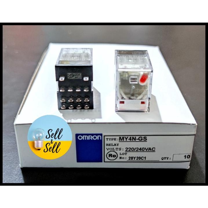 Jual Relay Omron My4N-Gs (Original) 220/240Vac / Omron My4Ngs (100% Asli) Diskon | Shopee Indonesia