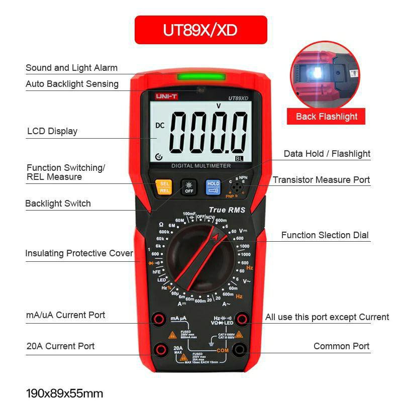 Jual MULTIMETER UNI-T UT89XD | Shopee Indonesia