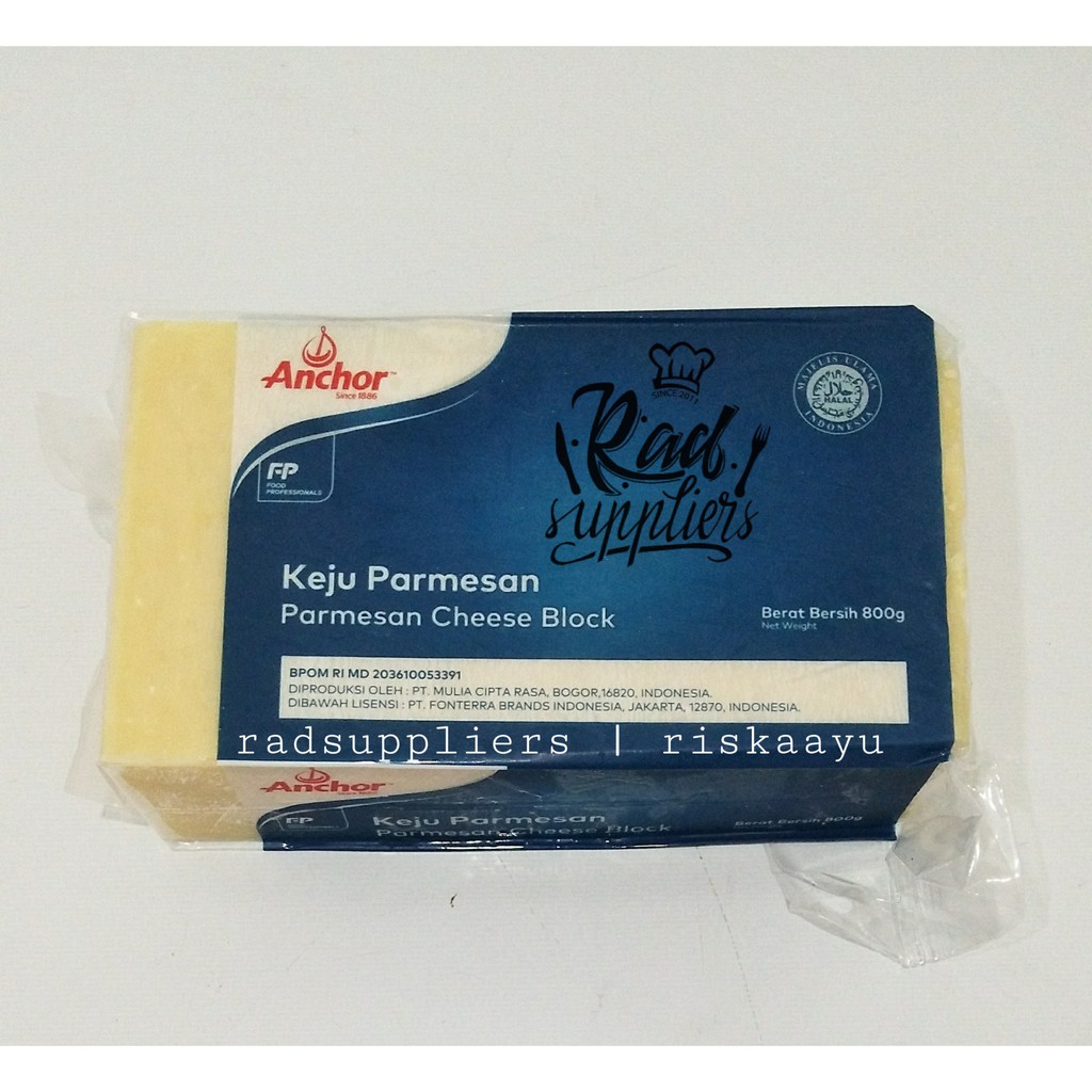 Jual Anchor Parmesan Cheese Block 800graman, Keju Parmesan Blok 800gram ...
