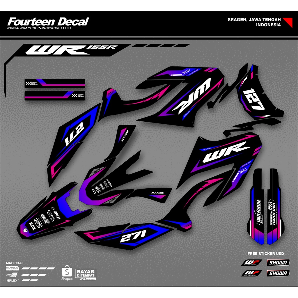 Jual DECAL WR 155 - stiker dekal motor yamaha wr 155 17 | Shopee Indonesia
