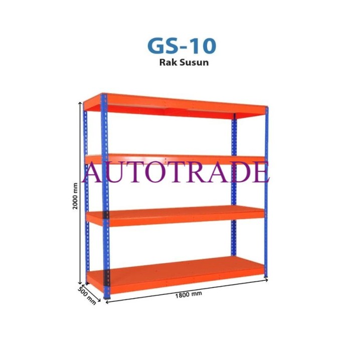 Jual KOZURE GS-10 RAK BARANG BESI RAK SUSUN BARANG RAK GUDANG SERBAGUNA ...