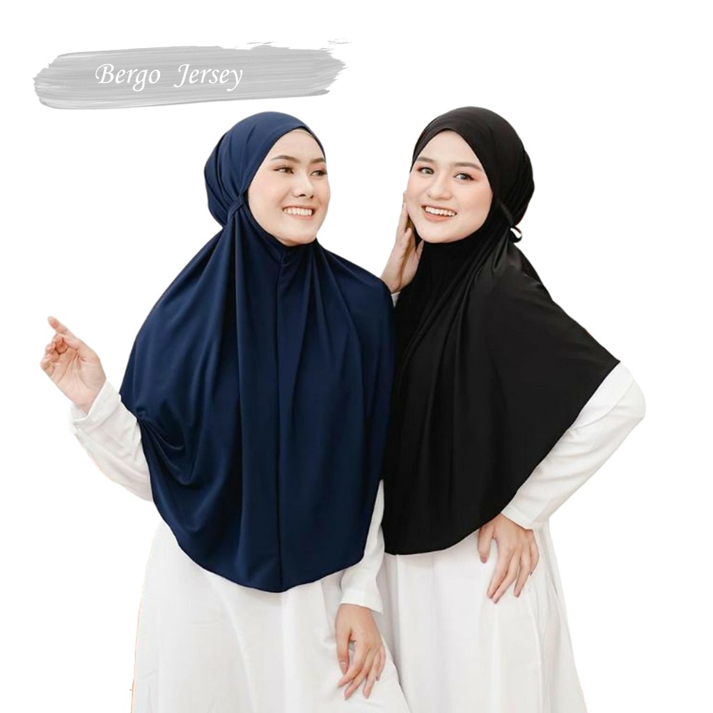 Jual Hijab Bergo Jersey Tali Instan Premium | Shopee Indonesia