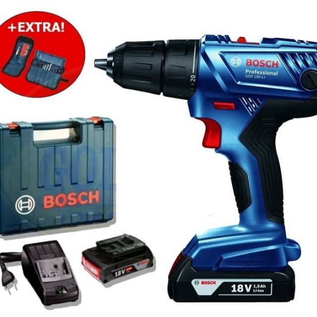 Jual Bor Cordless 18V BOSCH GSR 185 Li Brussless Pengganti GSR 180 Li ...