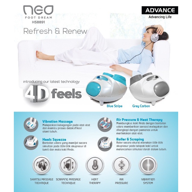 Jual Alat Pijat Kaki Advance Neo Foot Dream Foot Massager Abu Abu abu ...