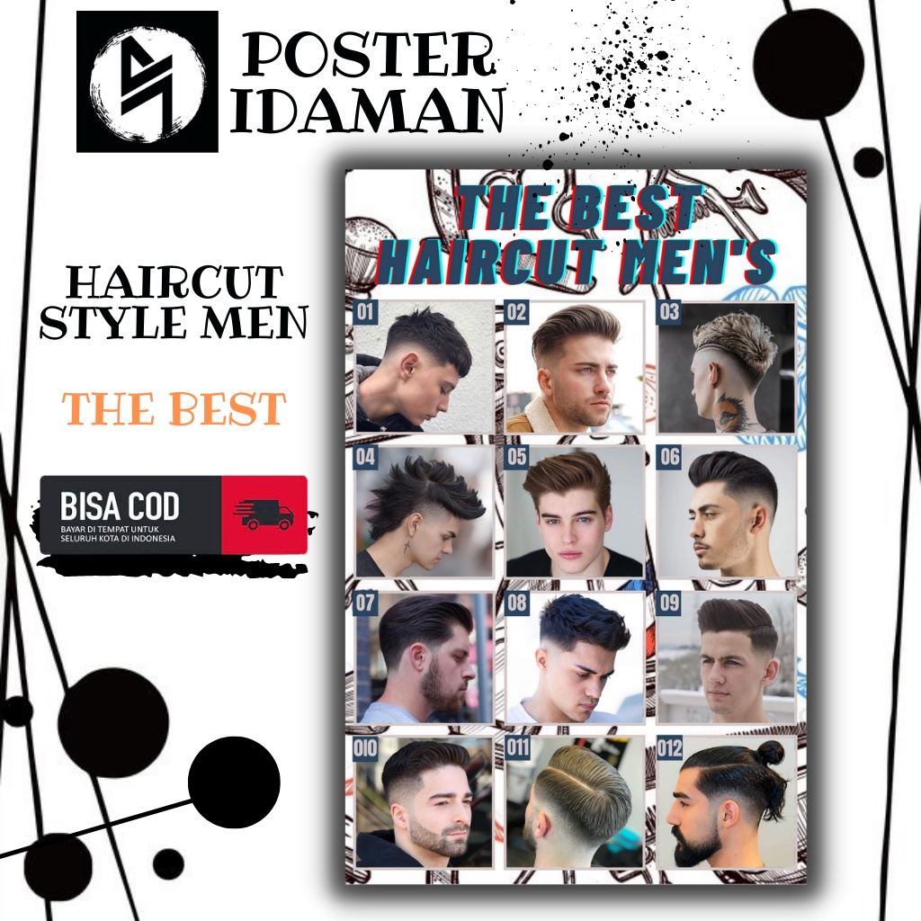 Jual POSTER IDAMAN - poster pangkas rambut pria 2022 THE BEST - poster ...