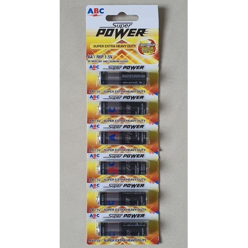 Jual ABC Baterai Super Power AA R-6 (5317) | Shopee Indonesia