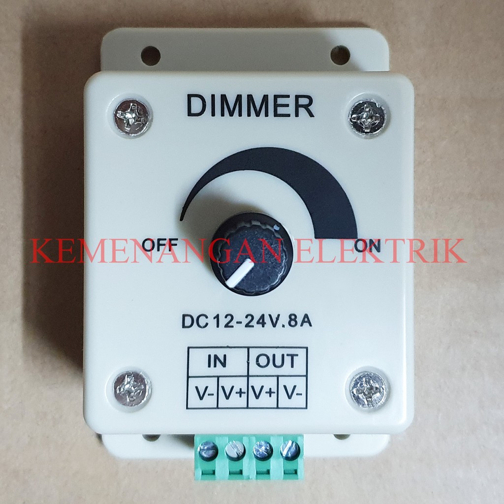 Jual DIMMER DC 12-24V 8A / 12-24 VOLT 8 AMPERE SINGLE COLOUR / DIMMER ...