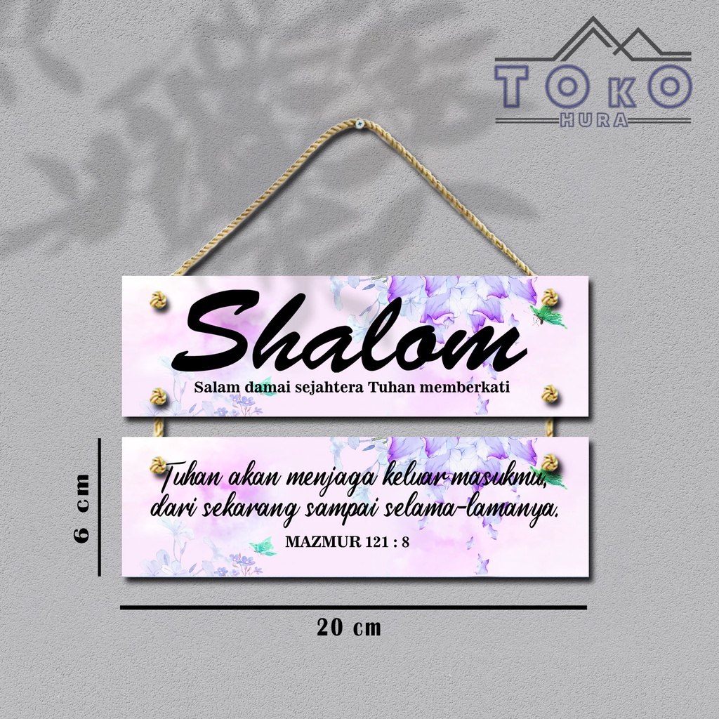 Jual Toko Hura / Poster Hiasan Kristen Ucapan Shalom / Syalom Pintu ...
