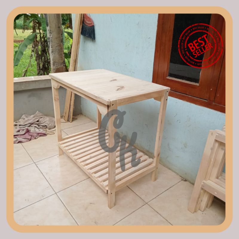 Jual MEJA KOMPOR KAYU KOMPOR 2 TUNGKU MEJA DISPENSER MEJA MAGICOM MEJA ...