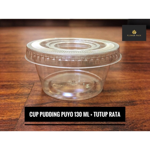 Jual Cup Pudding Puyo 130ML SIP + lid flat / Cup puding / Gelas Puding ...