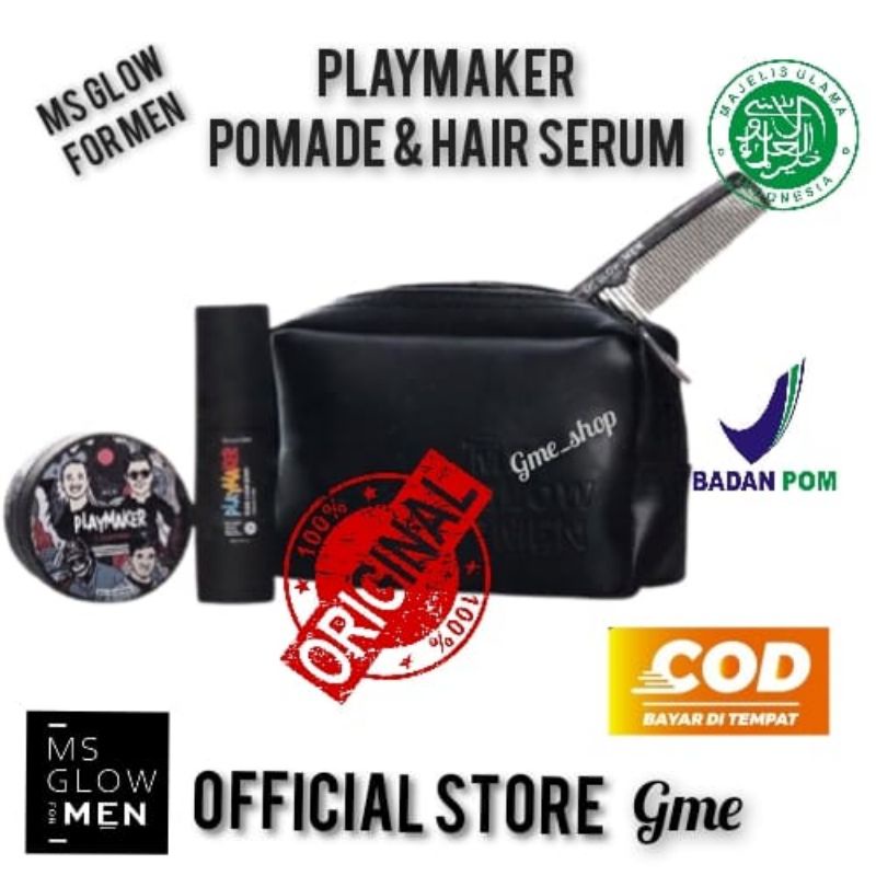 Jual Ms Glow Men Pomade & Hair Serum Original MsGlow Men Playmaker ...
