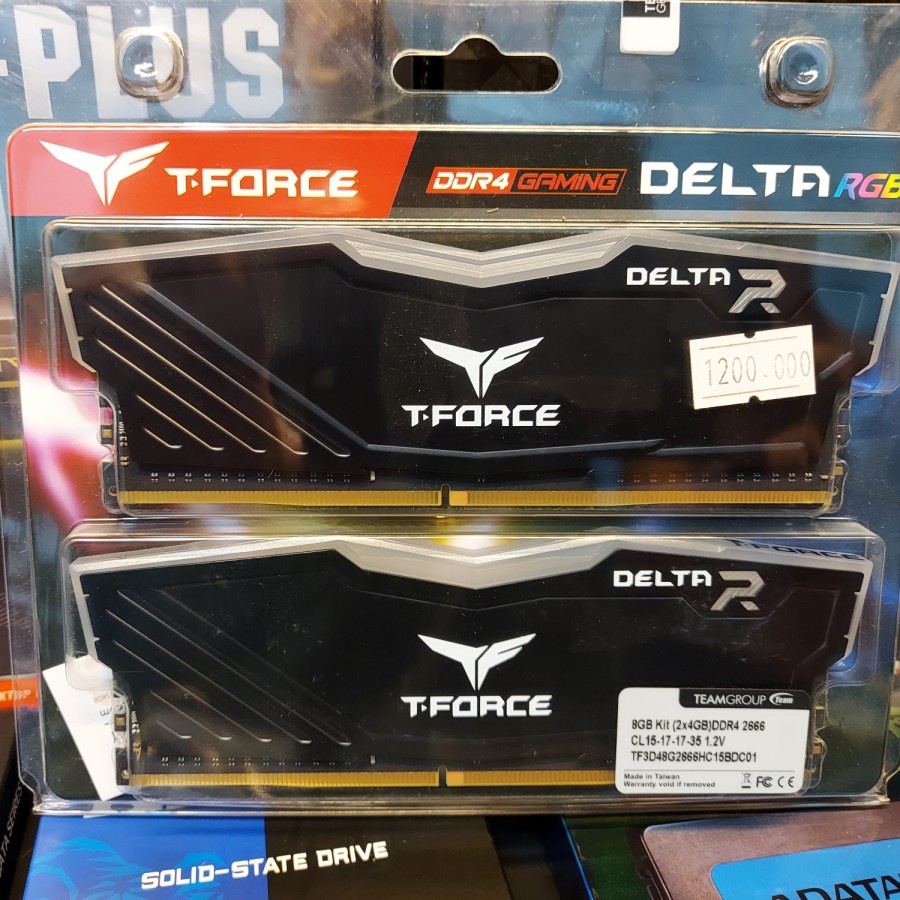 Jual MEMORY TEAM T-FORCE DELTA RGB 8GB DDR4 2666Mhz - 2X4GB | Shopee ...
