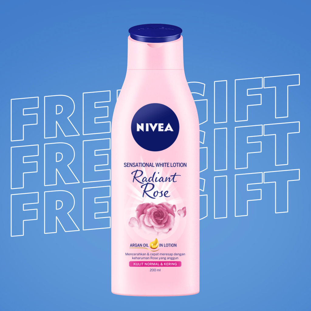 Jual [GIFT] Nivea Sensational White Body Lotion Radiant Rose 200 ml ...