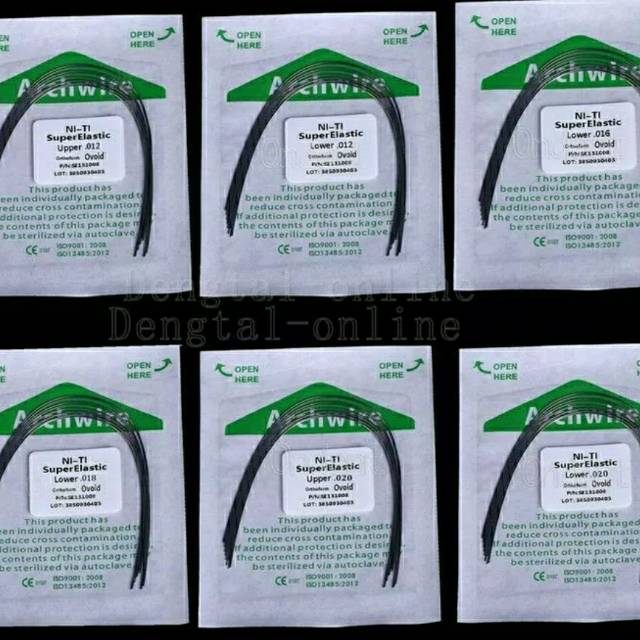 Jual Kawat Behel Gigi, Kawat Niti untuk merapikan gigi, 1 pak, isi 10 ...