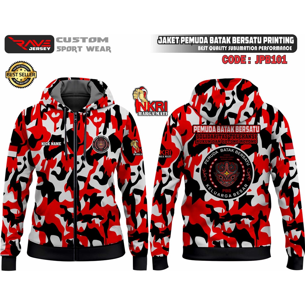Jual JAKET PEMUDA BATAK BERSATU PBB BATAK FULL PRINTING SUBLIMATION ...