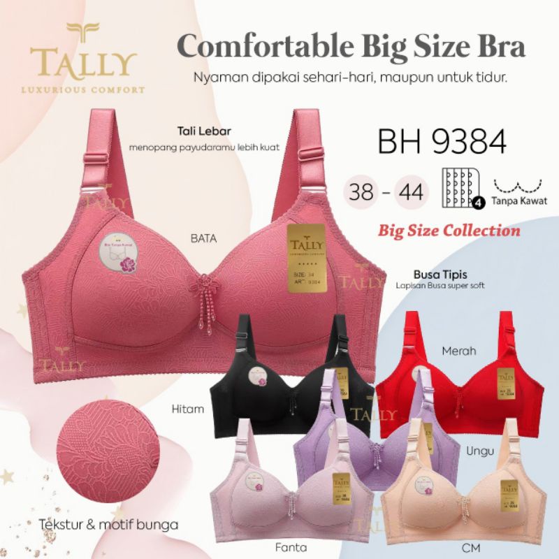 Jual OdiF Shop - Tally 9384 Bra Jumbo Cup Besar Big Size Big Cup Ukuran ...