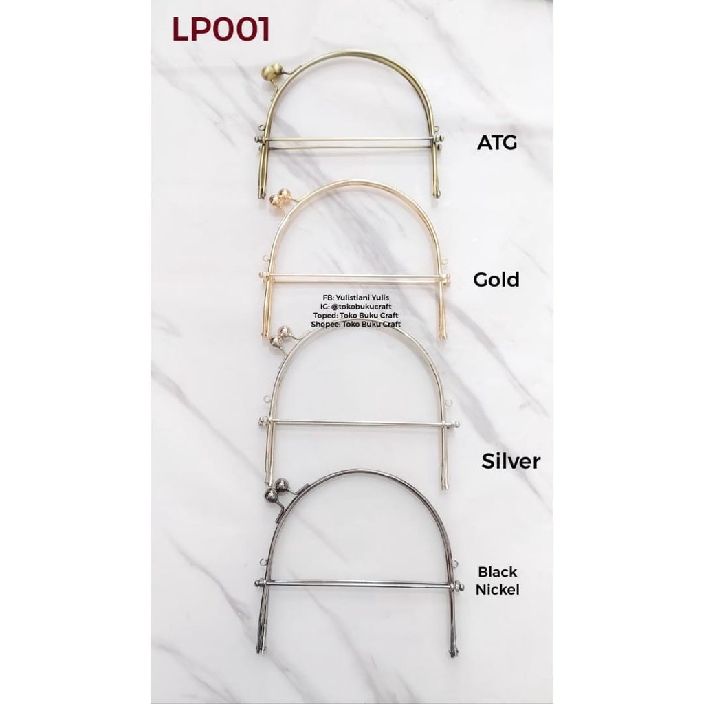 Jual Frame/Behel Tas/Handle Tas Halfmoon 15cm (kode LP001) | Shopee ...