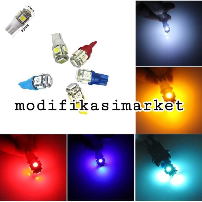 Jual LAMPU SEIN SIGN SENJA PLAT LAMPU KOTA SOCKET T10 JAGUNG 5 TITIK ...