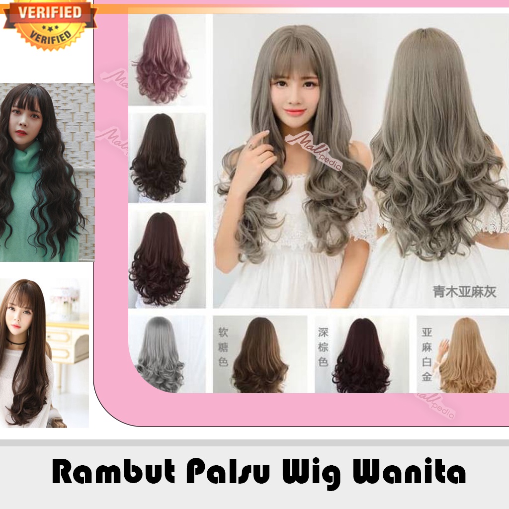 Jual SH8 Wig Rambut Palsu Model Wavy 65cm Hair Clip Gelombang Ikal ...
