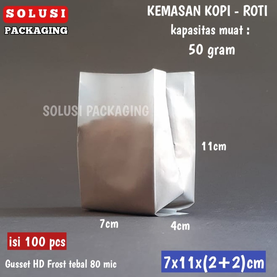Jual KEMASAN KOPI OPP ROTI 7x11cm GUSSET BURAM SOLUSI PACK PLASTIK ...