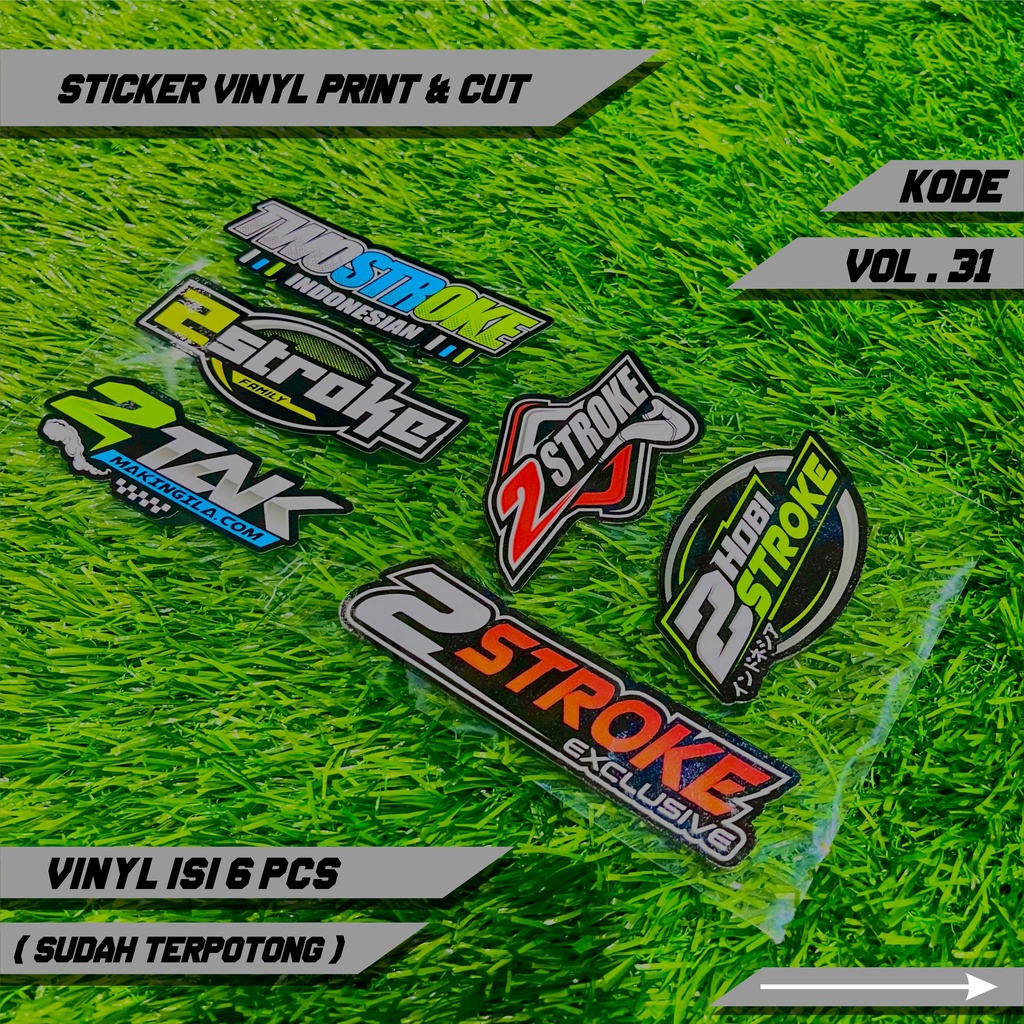 Jual Sticker Racing Vinyl Pack Print & Cut Stiker Motor Sticker VIRAL ...