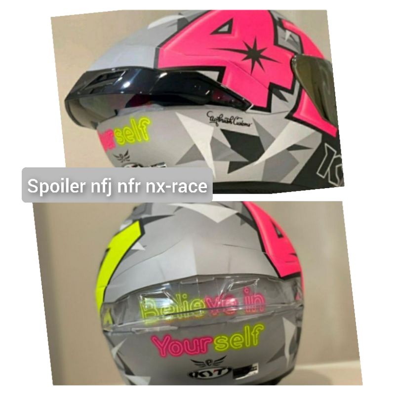 Jual spoiler helm kyt nfj kyt nfr kyt nx-race/ premium spoiler merk rtf ...