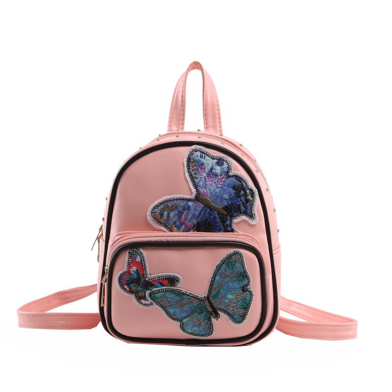 Jual Butterfly Backpack (PINK & GRAY) | Shopee Indonesia