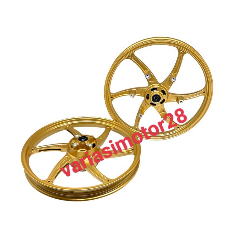 Jual VELG VND SIX STAR SONIC 150R 160+160 RING 17 DEPAN BELAKANG GOLD ...