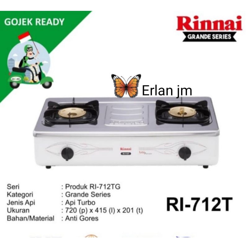 Jual Kompor gas Rinnai Tungku 2 Tornado Stainless stell RI712T | Shopee ...