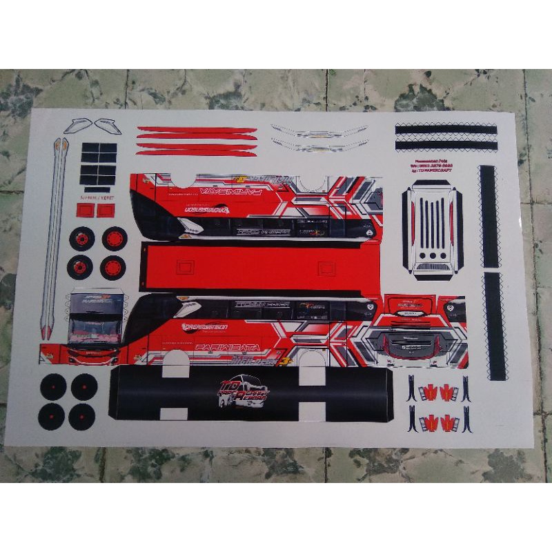 Jual Lembaran PaperCraft Bus Dreamsengon JB3+SHD Voyeger Skala 1:50 ...