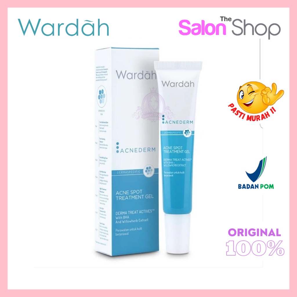Jual Wardah Acnederm Acne Spot Treatment Gel 15ml | Shopee Indonesia