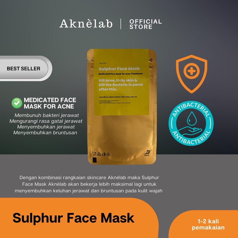 Jual Sulphur Organic Mask - (mengeringkan jerawat meradang dan ...
