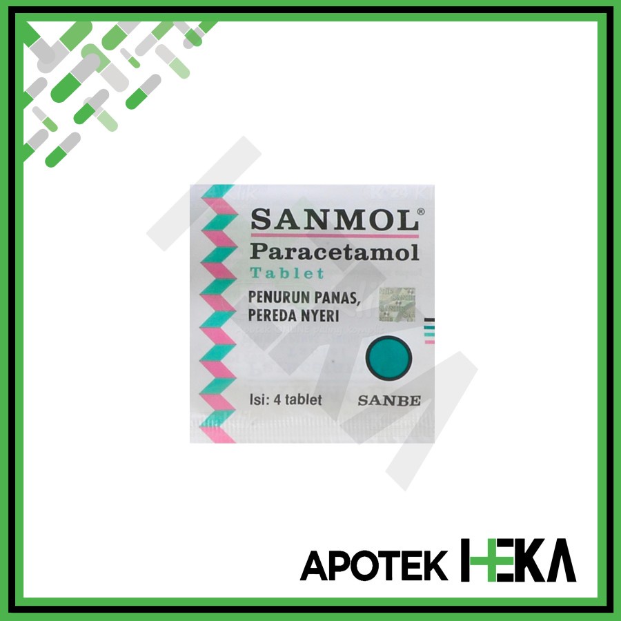 Jual Sanmol Tablet Paracetamol 500 mg Penurun Panas Strip isi 4 ...