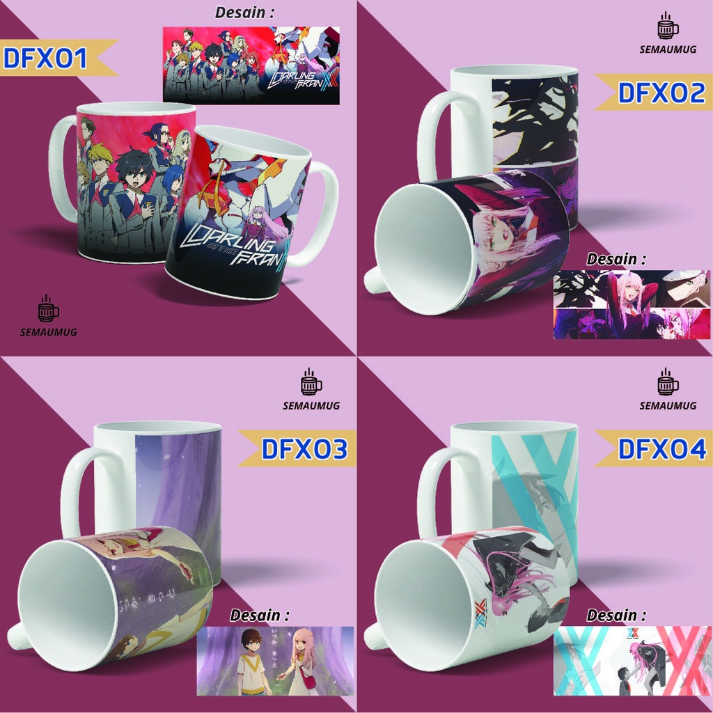 Jual MUG ZERO TWO DARLING IN THE FRANXX KADO ANIME GELAS CANGKIR PRINT ...