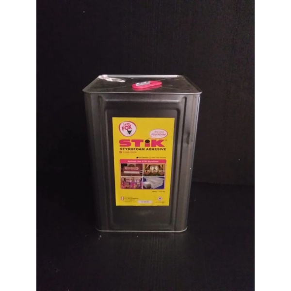Jual Lem Styrofoam Fox Stik 1 Blek Kaleng (13 liter) Lem Gabus | Shopee ...