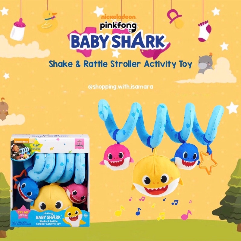 Jual Pinkfong Baby Shark Shake & Rattle Stroller Activity Toy / Mainan ...