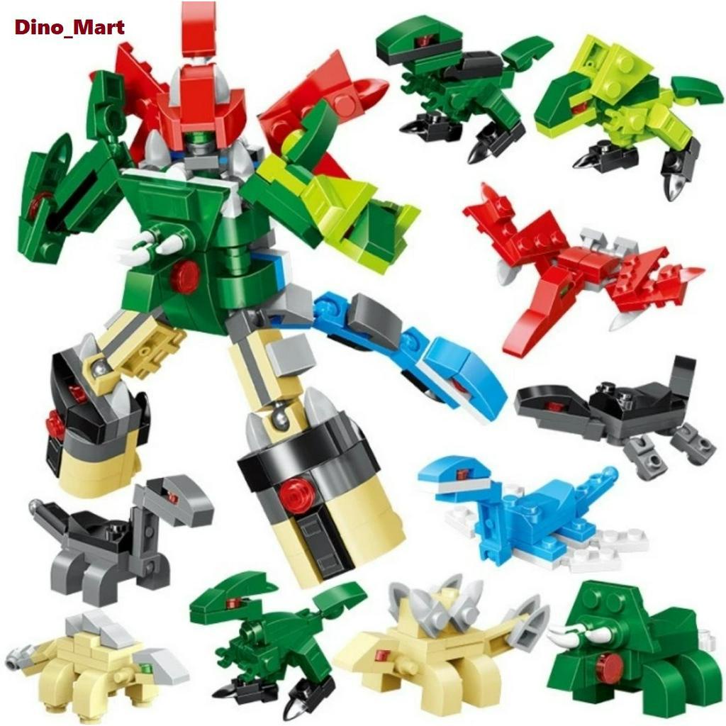 Jual Brick Dinosaurus Mechanical Build Zhe Gao 10 in 1 Dino Mecha QL ...