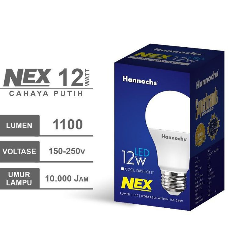 Jual Lampu Hannochs LED NEX 12 Watt Cahaya Putih. Hannochs LED 12 Watt ...