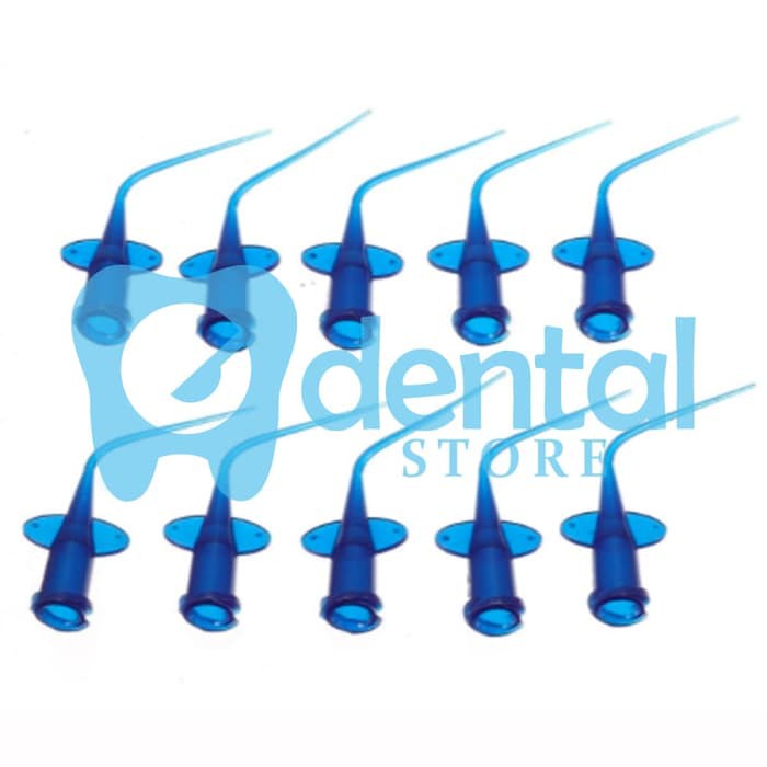 Jual E DENTAL Blue Disposable Irrigation Syringe Tip CaOH 10 Pcs ...