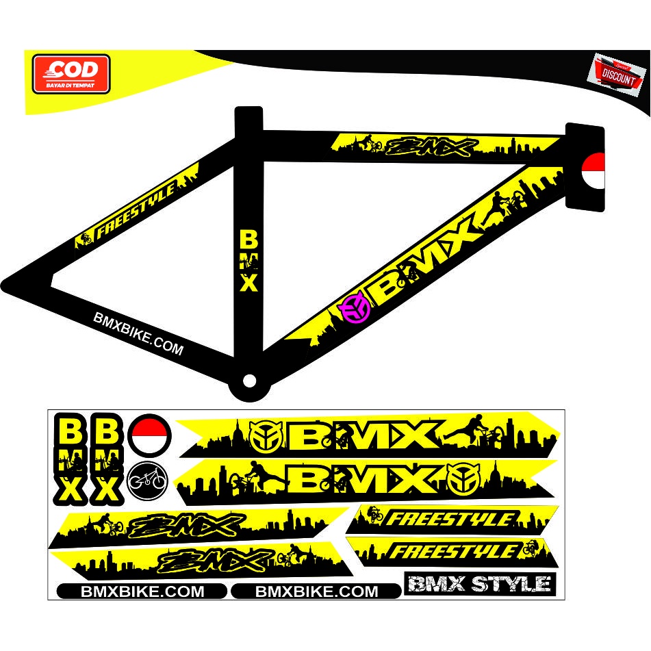Jual STIKER VARIASI SEPEDAH BIKE BMX VARIASI MOTIF TERBARU BARU BMX ...