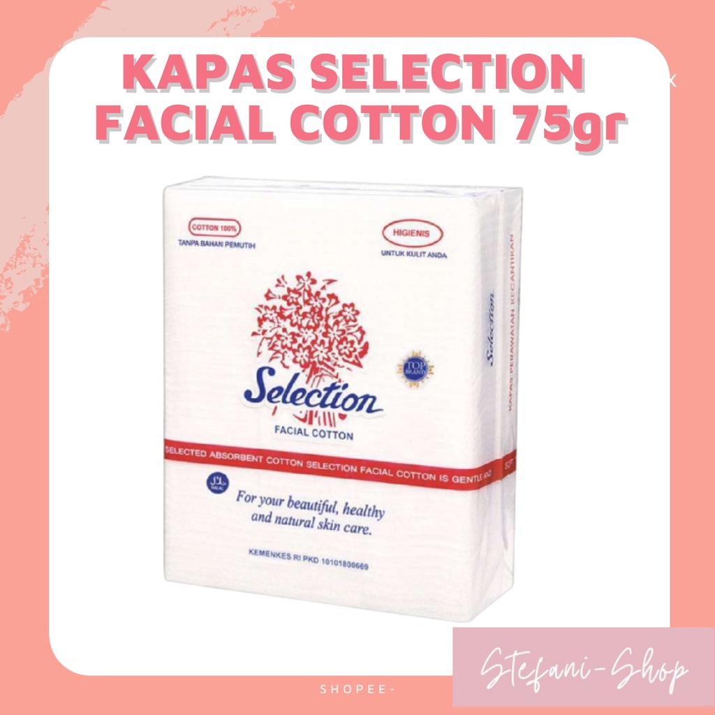 Jual Kapas Selection Facial Cotton 75 gr | Shopee Indonesia