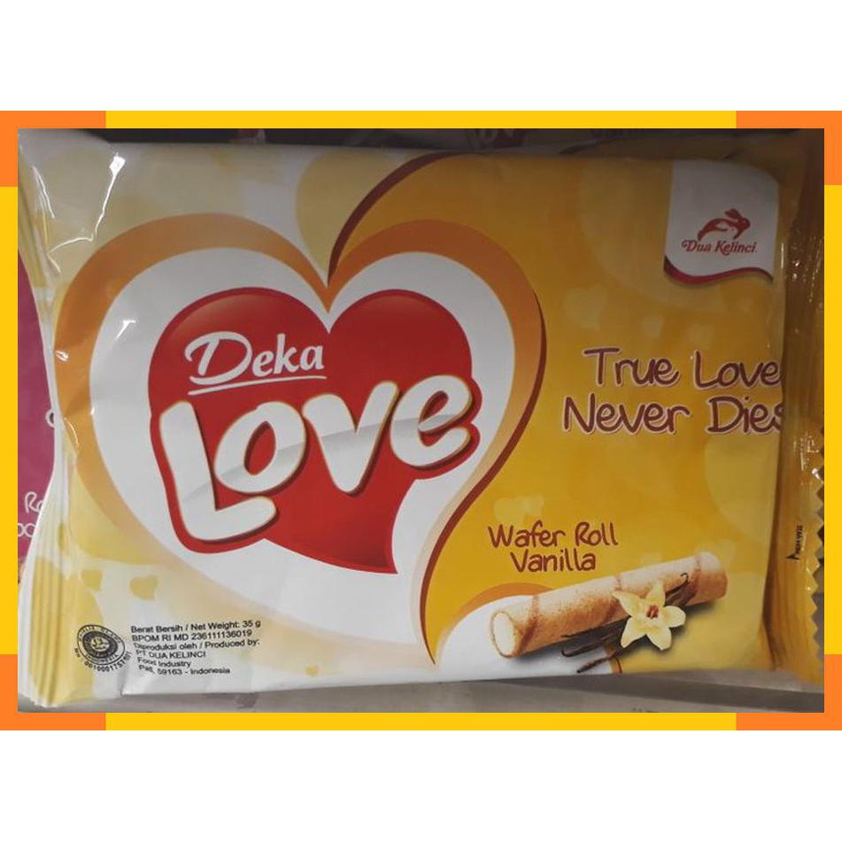 Jual Deka love wafer roll vanilla 35 gram | Shopee Indonesia