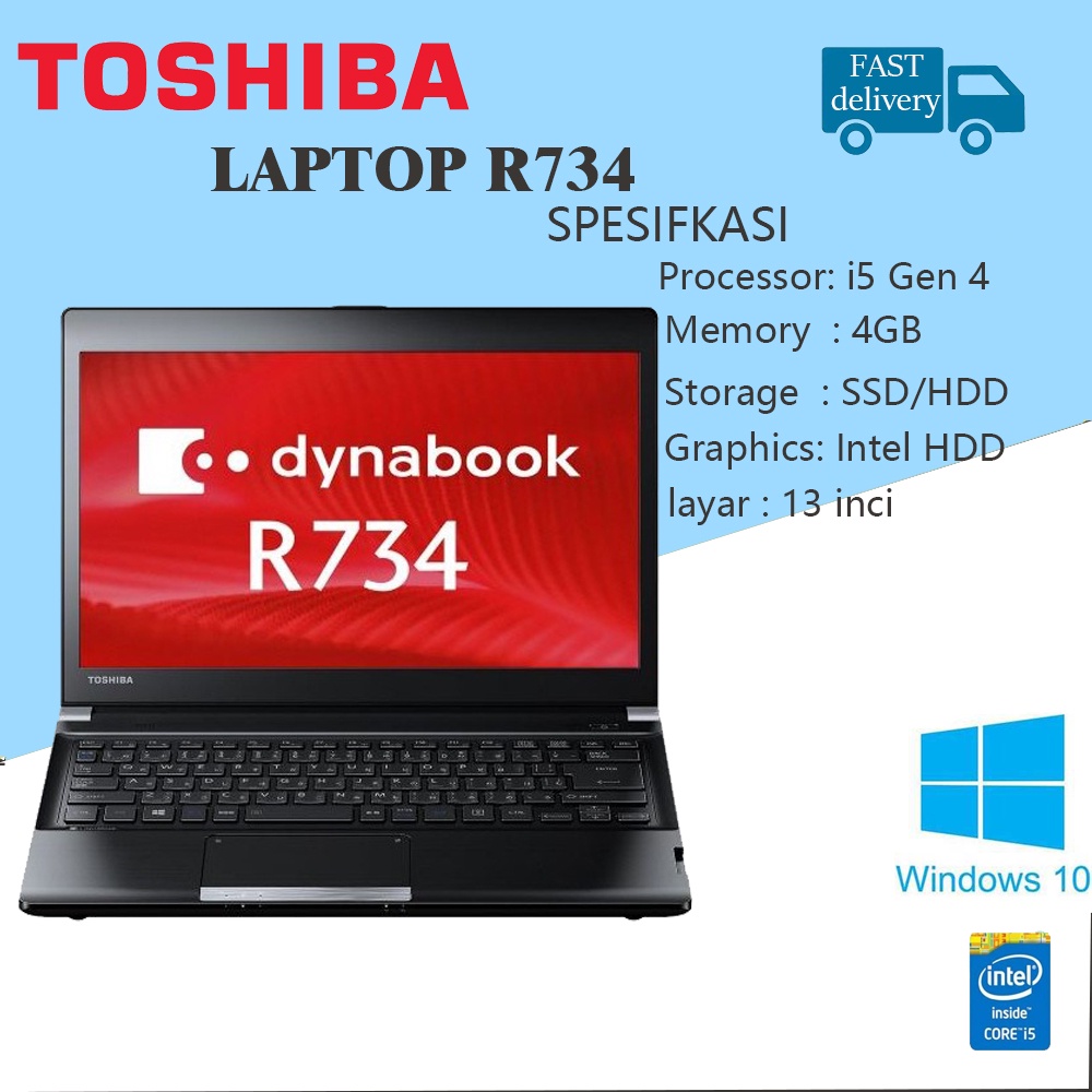 Jual Laptop Toshiba Dynabook R734 Core i5 Ram 4GB 128GB SSD SECOND ...