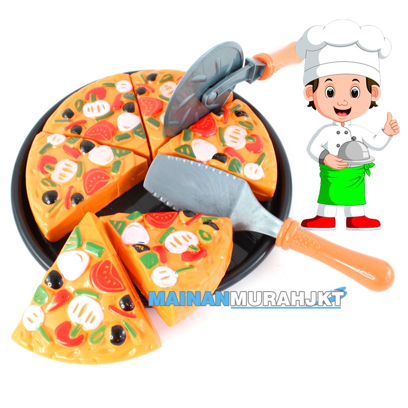 Jual MAINAN ANAK MURAH CHEZZY PIZZA SH275 MAINAN KUE PIZZA POTONG ...