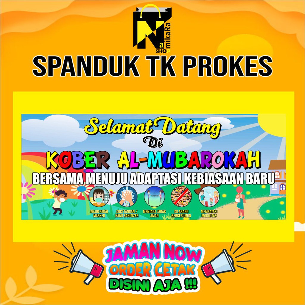 Jual Spanduk Banner Backdrop Protokol TK PAUD/ Banner Prokes TK PAUD ...
