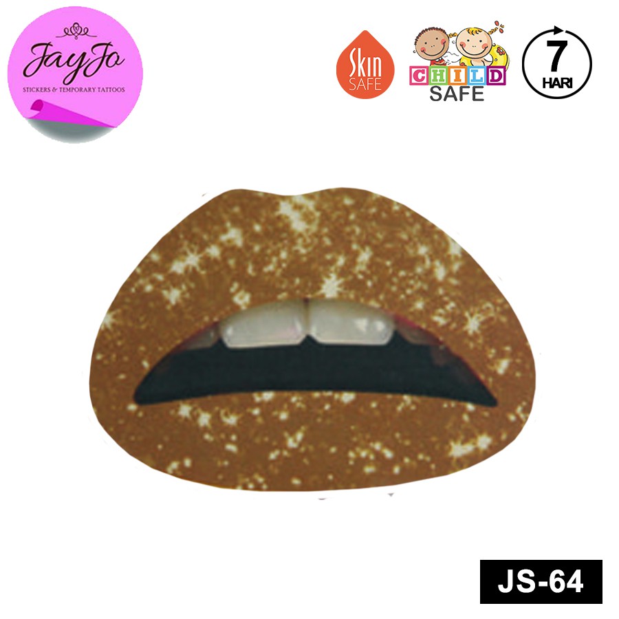 Jual JS-64 Lip Sticker Temporary Tattoo / Lip Stickers / Lip Tattoo ...