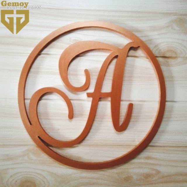 Jual Huruf Kayu Inisial Frame Bingkai Bulat Lingkaran | Shopee Indonesia
