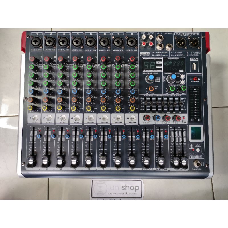 Jual Mixer Power Black Spider ED8 ED-8 ED 8 Original 8 Chanel USB ...